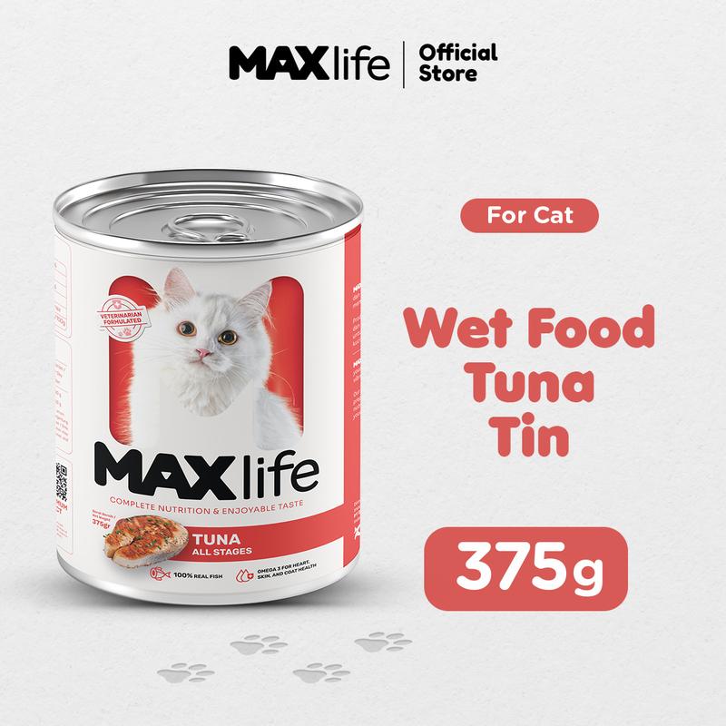 MAXlife Wet Cat Food Tuna Tin 375g - Shop | Tokopedia