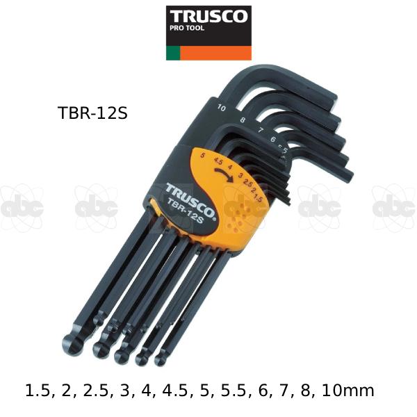 Jual TRUSCO Ball Point Hexagonal Bar Wrench Set 1.5-10mm Standard Type ...
