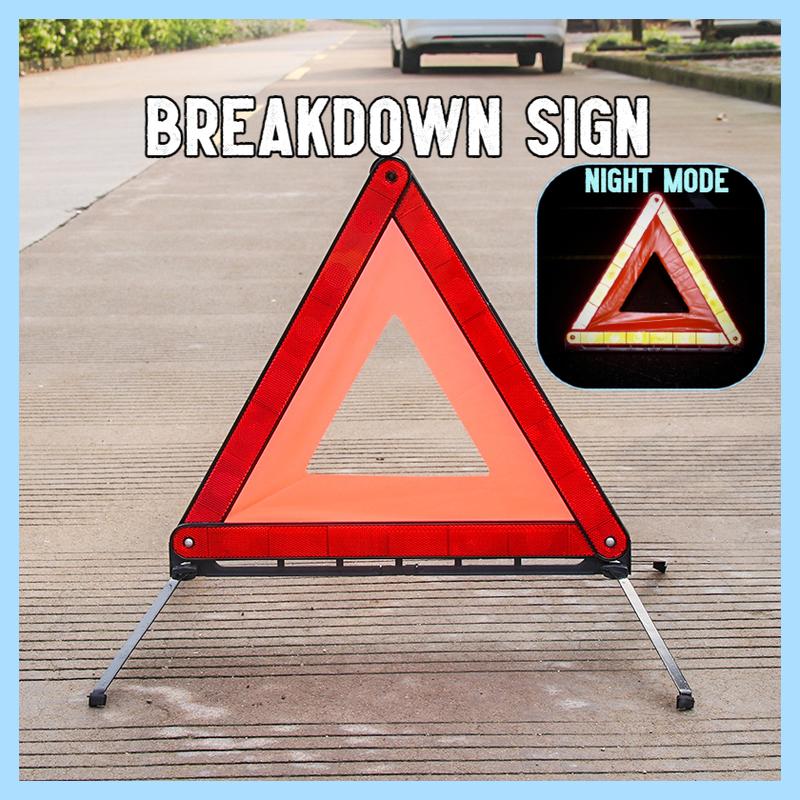 [SG] Car Breakdown Sign/ Emergency Triangle Road Sign/ Reflective ...