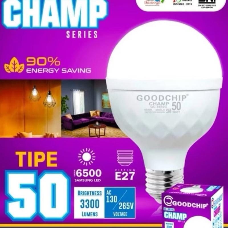 Lampu LED 50W Super Terang Cahaya Putih Bohlam Goodchip Mitsuyama ...