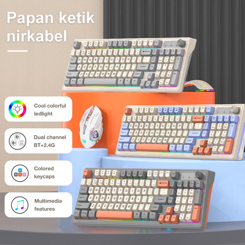 K98 Keyboard Bluetooth Gaming 3 Mode Hotswap Wireless Mechanical - Shop ...