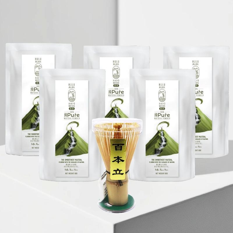 HULU RIKYU MATCHA - Pure Matcha Powder 80g x 5 + HULU Matcha - TikTok ...