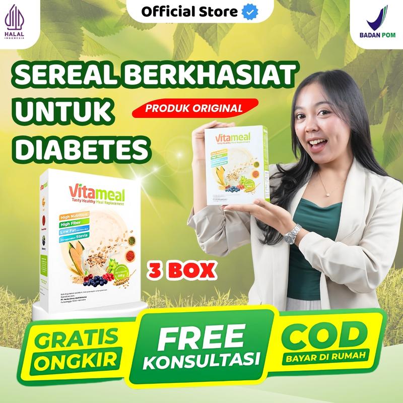 Paket 3 Box Vitameal Ampuh Meredakan Diabetes Suplemen Sereal Sehat ...