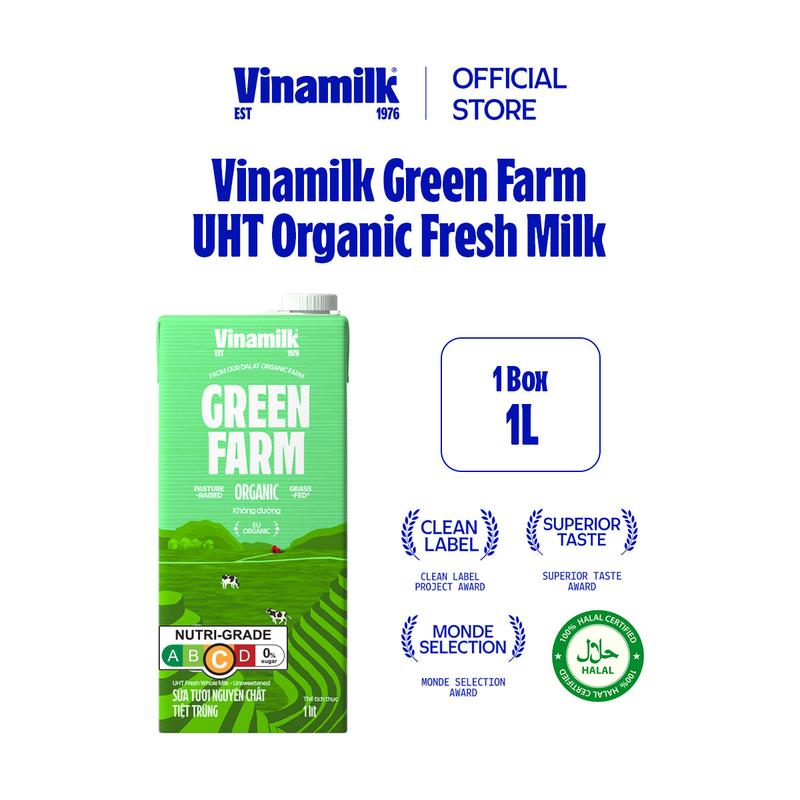 Vinamilk Green Farm UHT Organic Fresh Milk 1L - TikTok Shop Singapore
