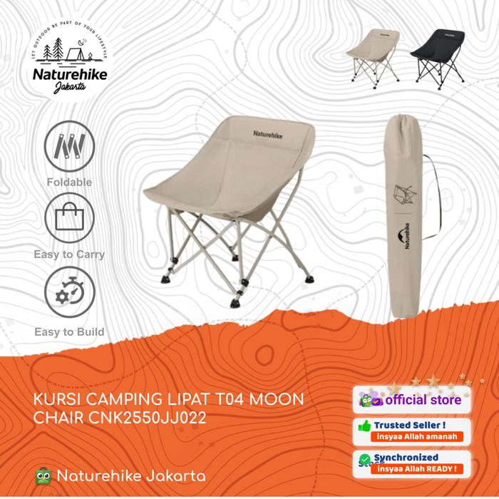 Promo KURSI CAMPING LIPAT T04 MOON CHAIR CAMPING GLAMPING NATUREHIKE ...