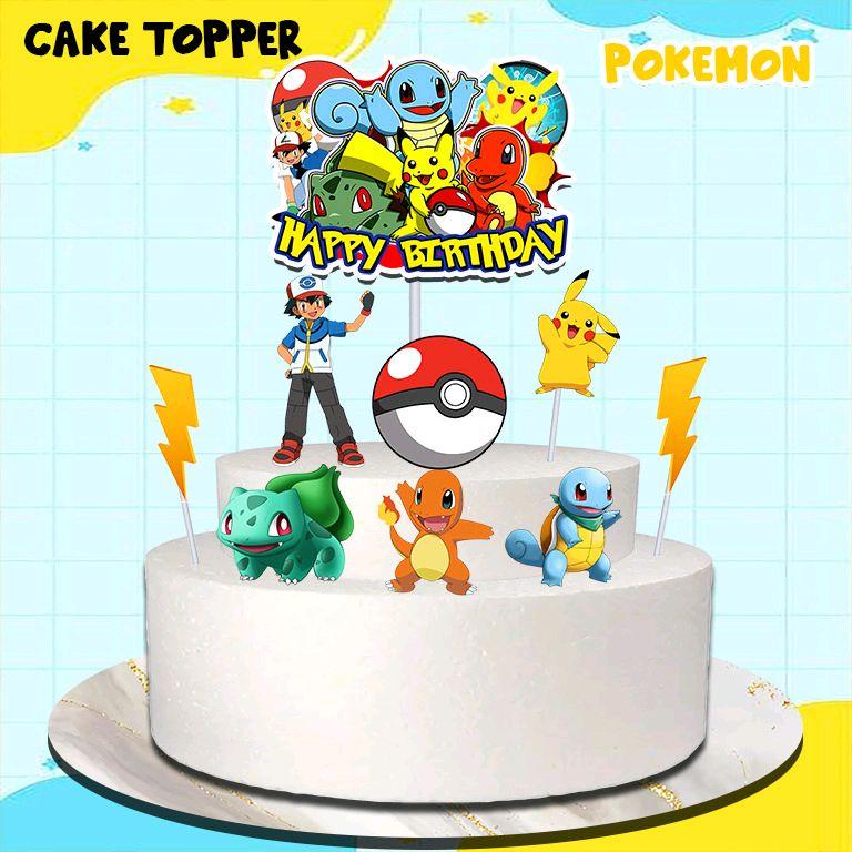 Topper Cake POKEMON-Hiasan Kue ulang tahun POKEMON - Shop | Tokopedia