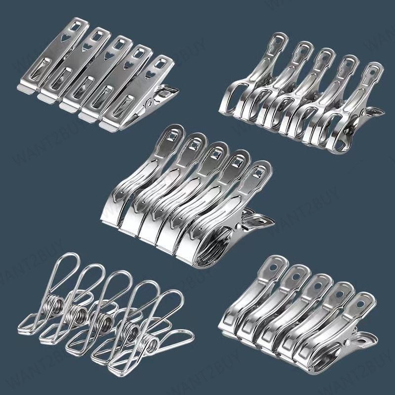 🇲🇾 Stainless Steel Clothes Pegs Cloth Clip Clamp Windproof - TikTok ...