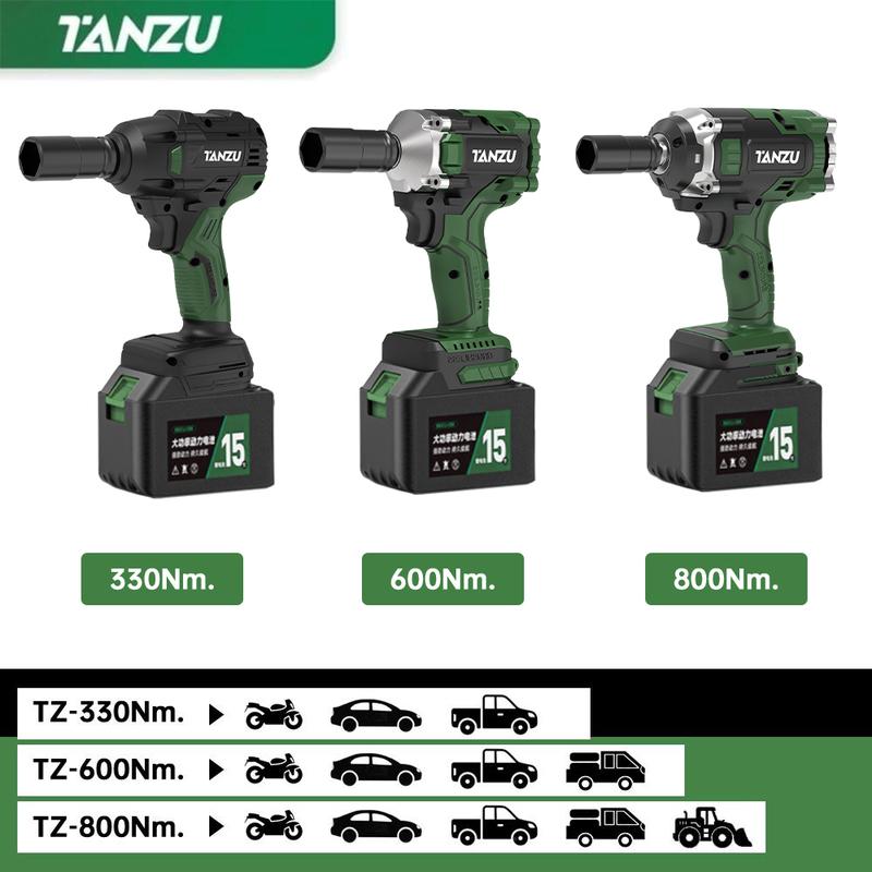 TANZU 330/600/800NM Cordless Electric Impact Wrench 1/2 inch - TikTok ...