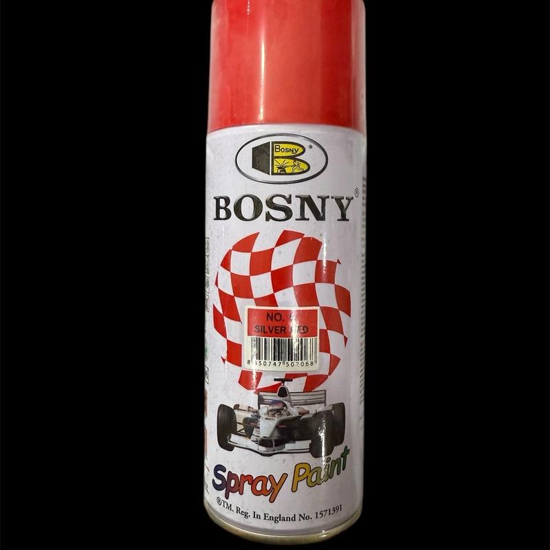 “Clear Stock” BOSNY Spray Paint Silver Red - TikTok Shop Malaysia