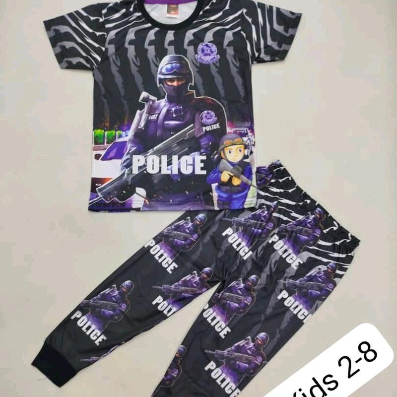 Baju Police Baju Budak Lalakei Kain Full Jersey Full Print Outdoor ...