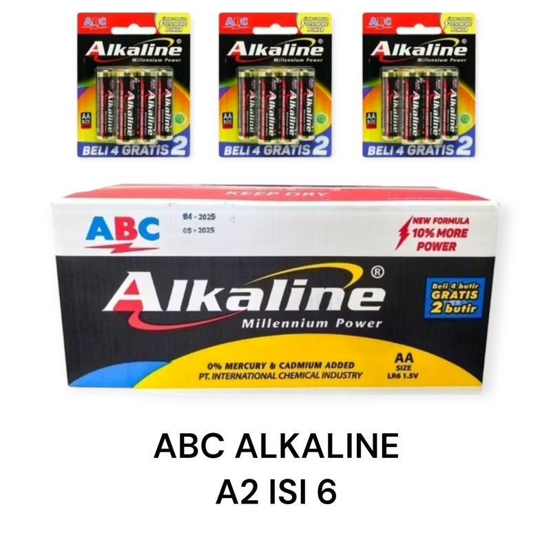 BATERAI ABC ALKALINE A2 ISI 6 PCS Battery - Shop | Tokopedia