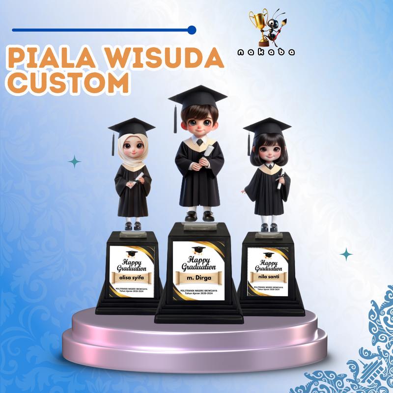 Piala Akrilik Wisuda Sticker Custom Untuk Kelulusan Wisuda Paud Tk Sd ...