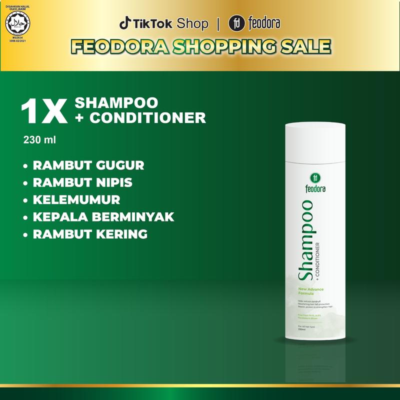 FEODORA SHAMPOO 2IN1 CONDITIONER (230ML) - TAHAN 2 BULAN | Shampoo - TikTok Shop Malaysia
