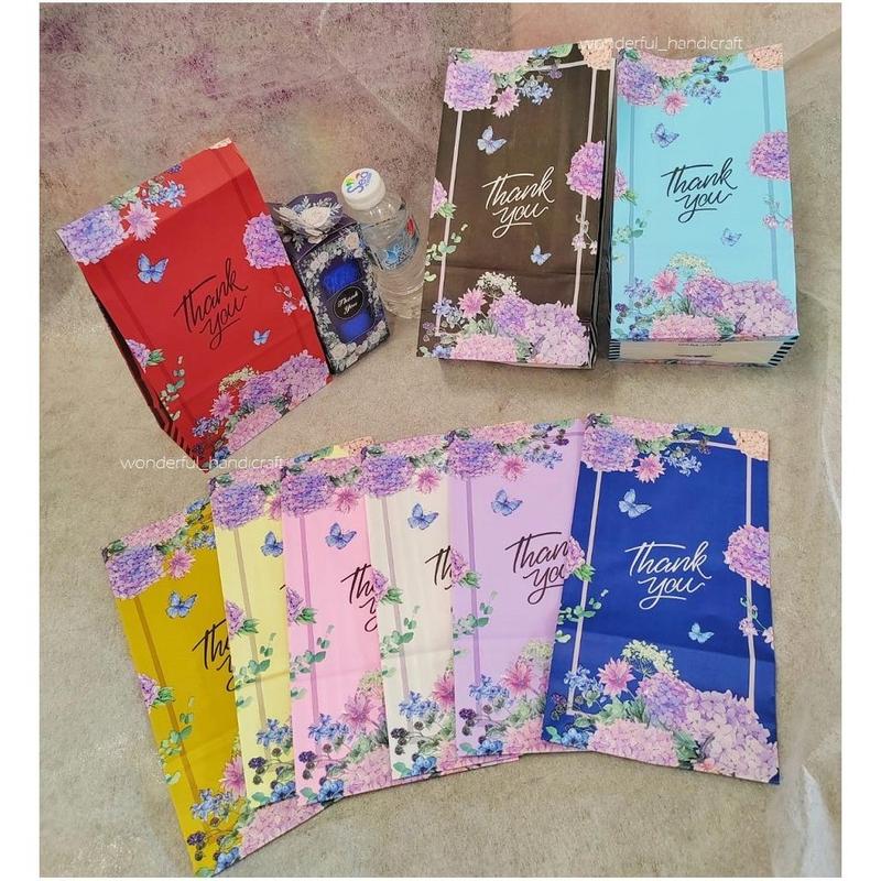 50pcs Paper Bag Goodies Beg / Beg Kertas Bertapak Doorgift Goodies ...