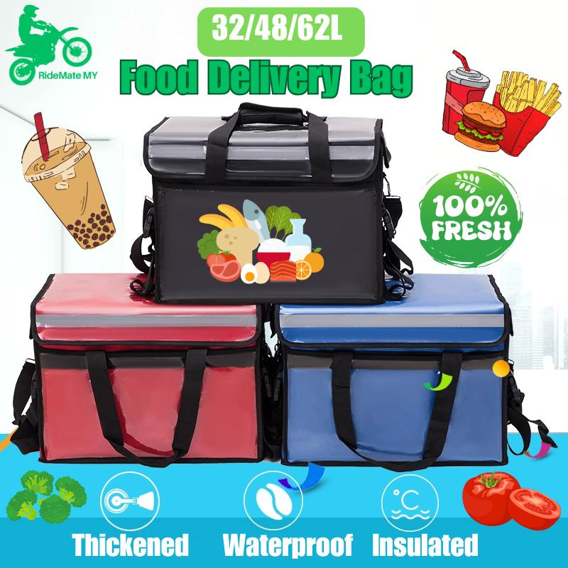 Waterproof Food Delivery Bag 32L/48L/62L Beg Grab Beg Foodpanda ...