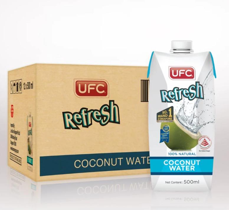 UFC Refresh Coconut Water 500ml x 12 Packs [LIMITED TO 2 CARTONS ...
