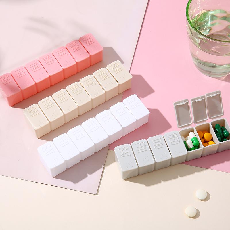 [COD]2024 New Portable 7-Grid Braille Pill Box Strip Divided - TikTok ...
