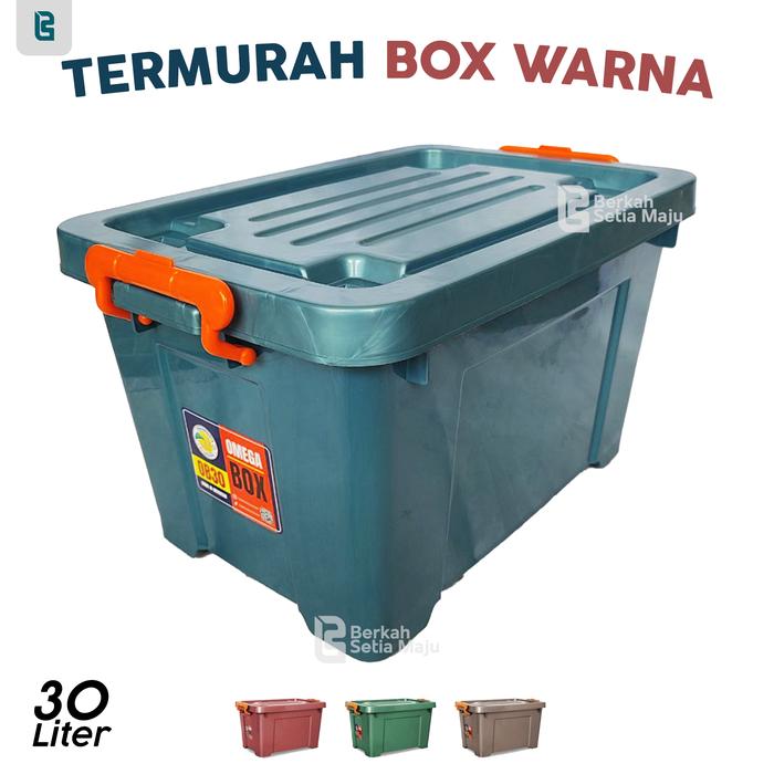 Jual Container Box Warna cb 30 Liter dengan roda Omega Box Murah ...