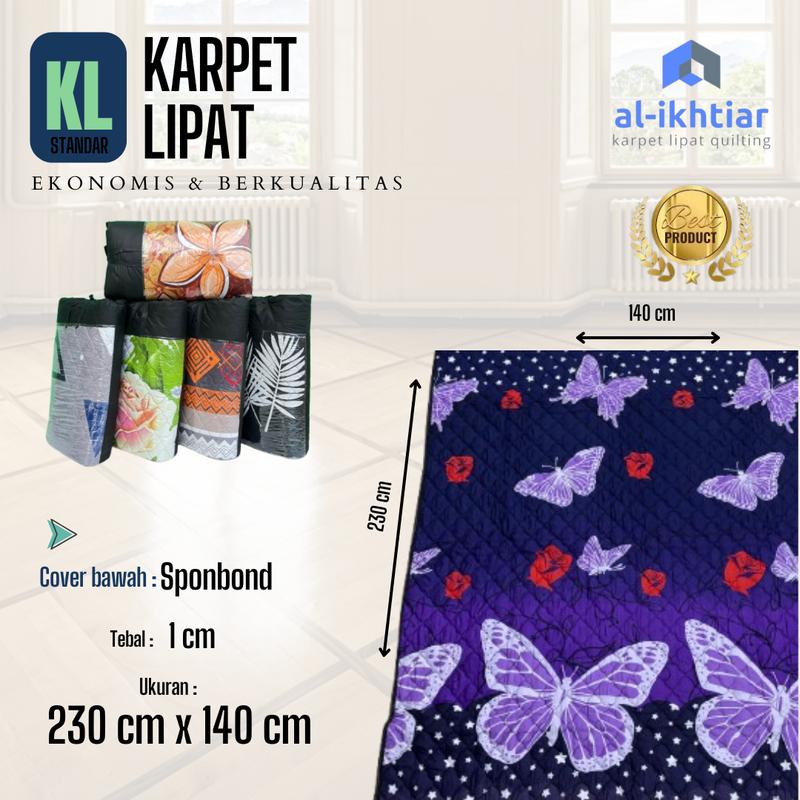 Karpet Lipat Lantai Quilting Standar Motif Kupu-Kupu KS37 Ukuran - Shop ...