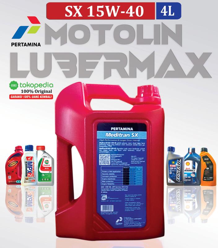 OLI DIESEL PERTAMINA MEDITRAN SX 15W-40 ( 4 LITER ) ORIGINAL Bus Truk ...