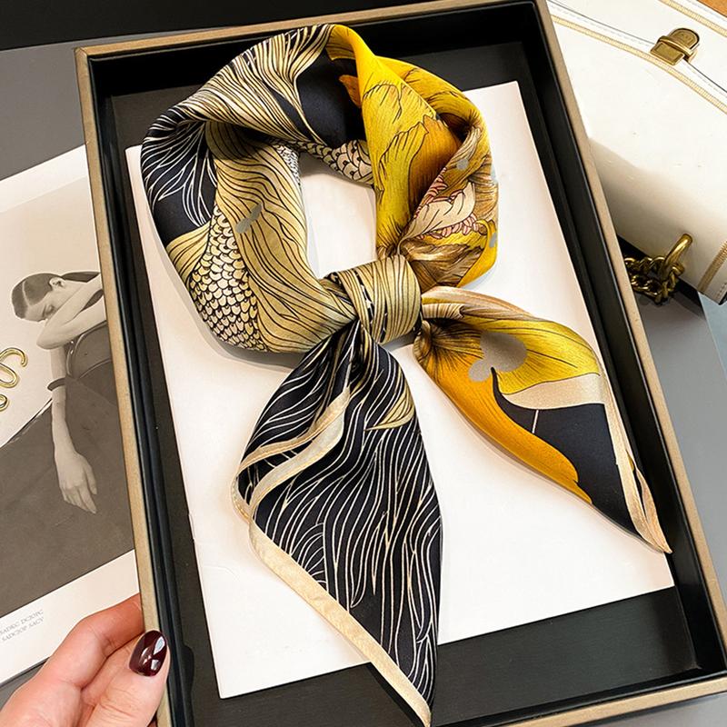 27.55inch Silk Square Scarf Multifunctional Air Hostess Scar - TikTok ...