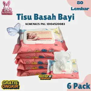 SL Rabbit Tisu Basah Bayi 10 Pack Murah Promo Wet Wipes Pure Water Non ...