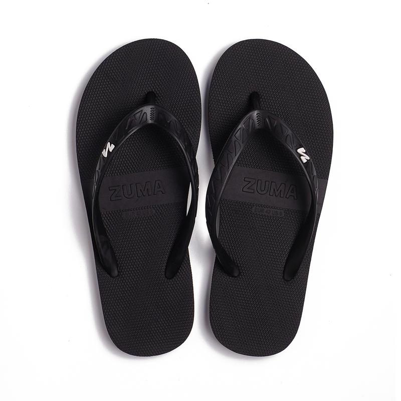 Zuma Men Stripe 7 Black Brown, Sandal Jepit Pria Karet Polos, Hitam ...