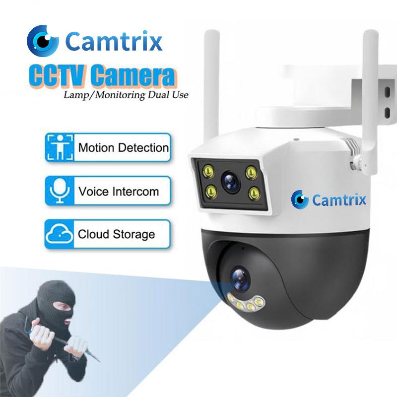 Camtrix CCTV V380 pro Outdoor WiFi 8MP Dual Lens Waterproof IP Camera ...