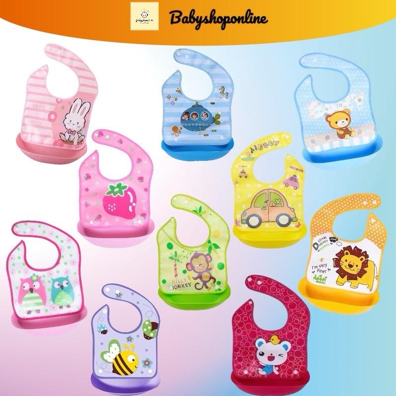 (BaByShop) Waterproof Baby Bibs Detachable Toddler Bib With Button ...