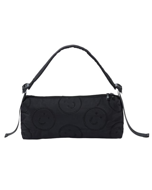 Sidersonline Smile Embroidery Bolster Bag in Black - TikTok Shop Singapore