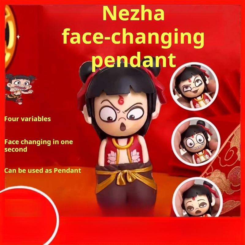 Nezha face-changing doll keychain, Make a weird change of face - TikTok ...