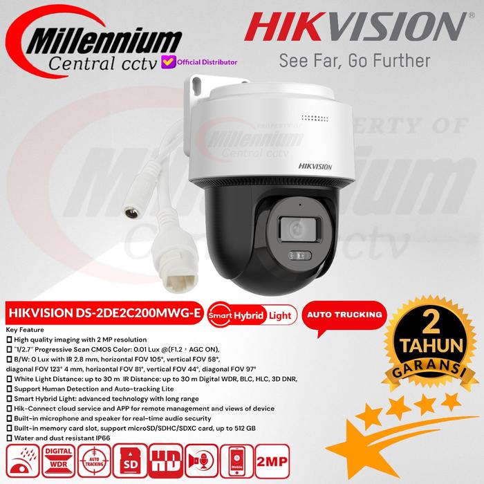 Promo DS-2DE2C200MWG-E - IP PTZ HIKVISION 2MP Support Audio Poe Micro ...