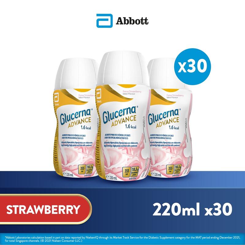 [Bundle of 30] Glucerna Advance 1.6 kcal with HMB Strawberry - TikTok ...