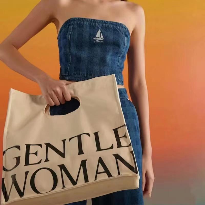 GENTIE WOMAN-women canvas tote bag, khaki, Rose, perfect for - TikTok ...