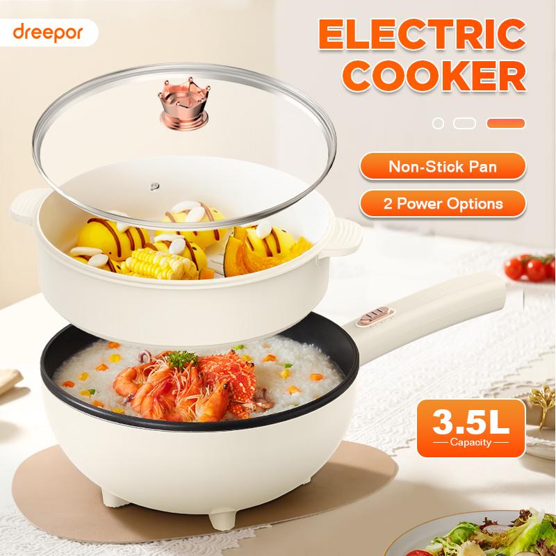 Dreepor Multi-Function Electric Cooker 3.5L Large Capacity Non-Stick ...