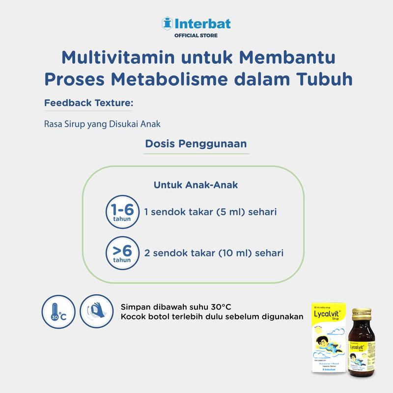 Lycalvit Syrup 60ml - Multivitamin, Kalsium dan Lysine untuk Anak pada ...