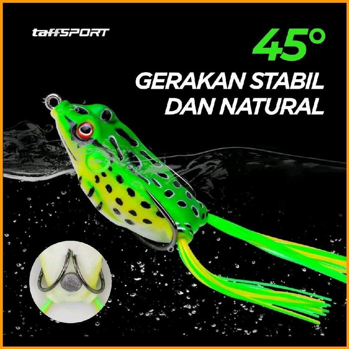 Jual Umpan Pancing Bentuk Kodok / Soft Frog ekor rumbai Ikan Gabus ...