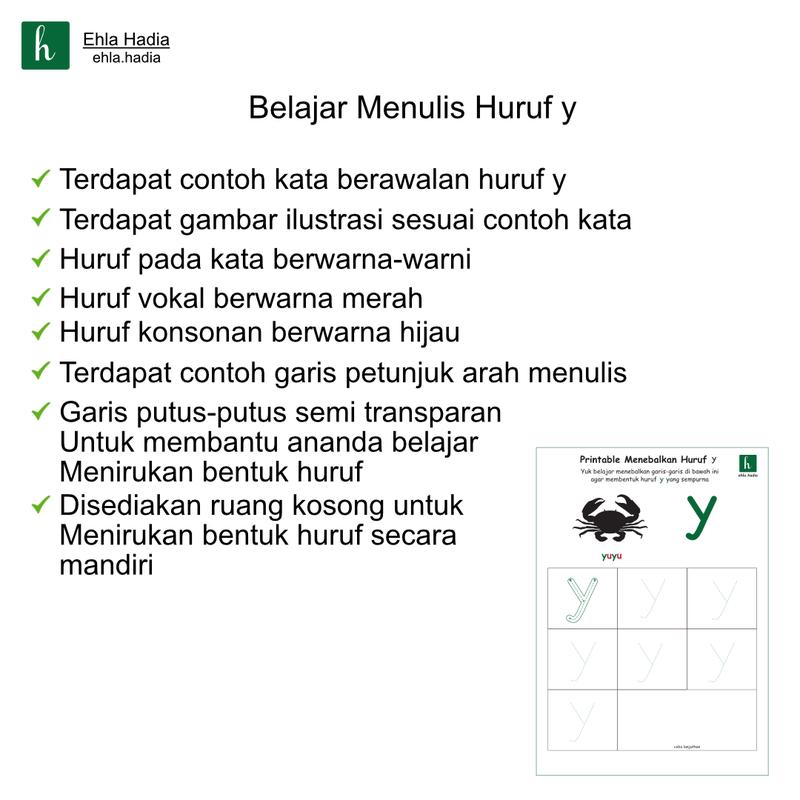 Ehla Hadia - Printable Worksheet Anak Belajar Menulis Menebalkan - Shop | Tokopedia