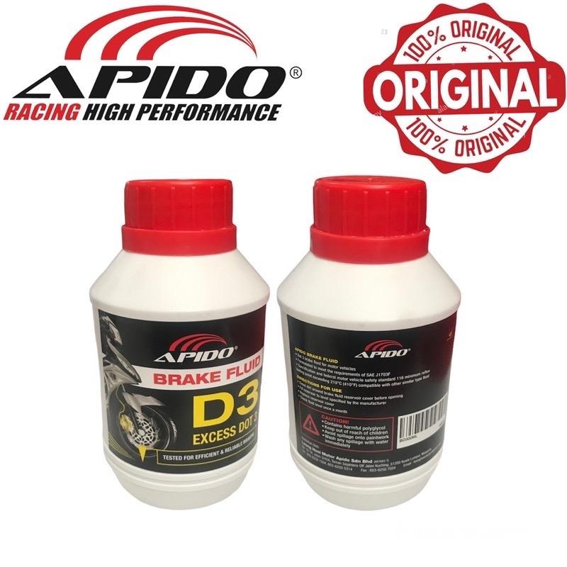 APIDO BRAKE FLUID OIL MINYAK BREK BRAKE APIDO DOT 3 300ML MOTORCYCLE ...