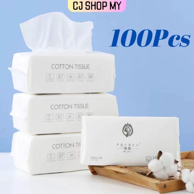 100Pcs/ 1Pack Cotton Tissue Disposable Facial Tissue for Adults ...