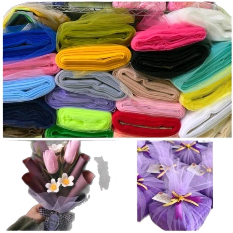 Kain Tile kaku Meteran Souvenir Tulle Hampers Parcel Murah Dekorasi ...