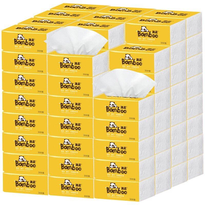 Tisu Muka Bambu Lembut - 300 Keping, Tanpa Bahan Kimia Fluorosent ...