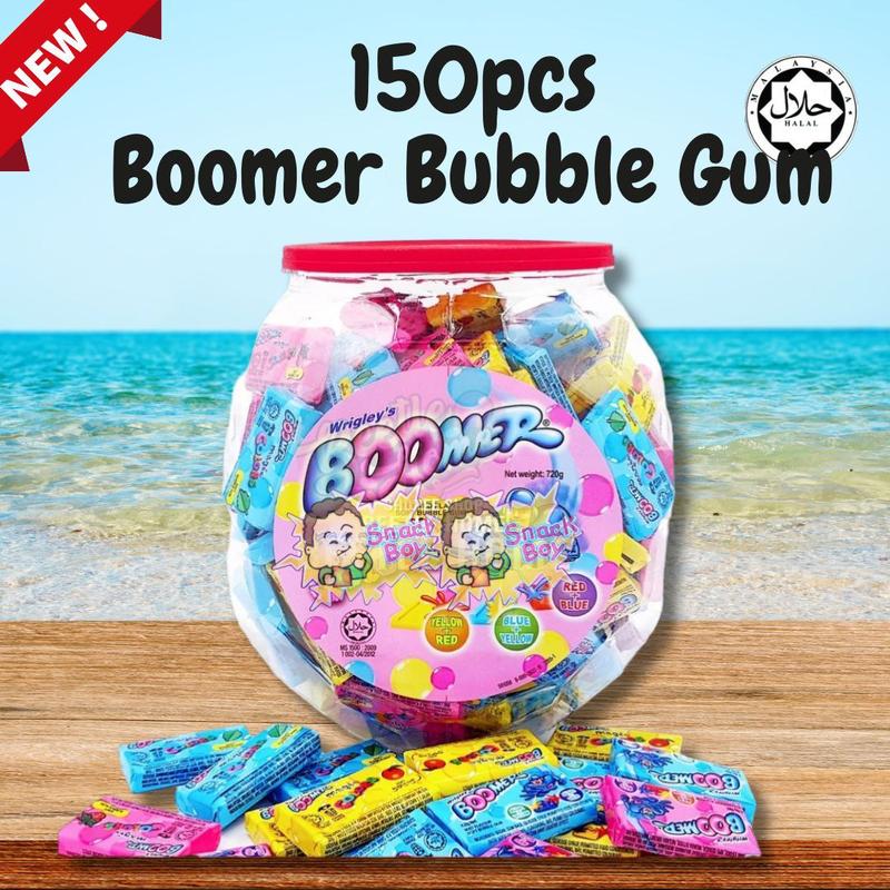 【Makanan Ringan】 Wringley's Boomer Magic Colors Bubble Gum 150pcs ...