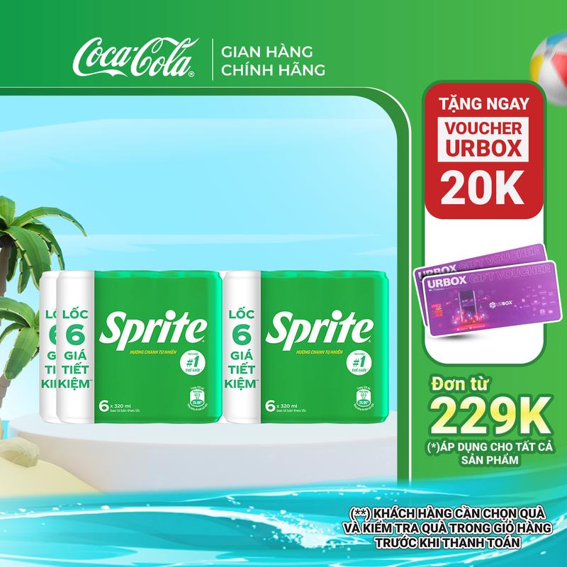 Lốc 24 Lon Nước Ngọt Giải Khát Có Gas Sprite Hương Chanh 320ml/Lon ...