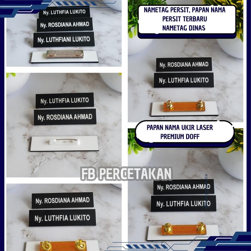 LANGSUNG KIRIM_PAPAN NAMA PERSIT / NAMETAG GRAFIR UKIR Standar PERSIT ...