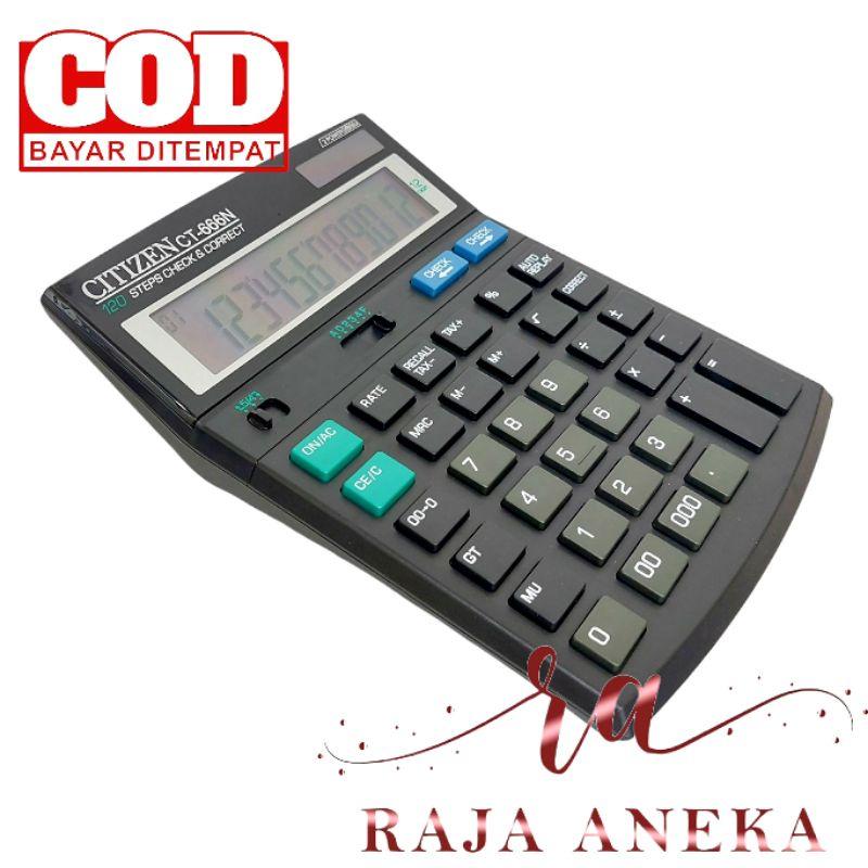 KALKULATOR CITIZEN CT-666N CALCULATOR CEK ULANG 12 DIGIT JUMBO 000 NOL ...