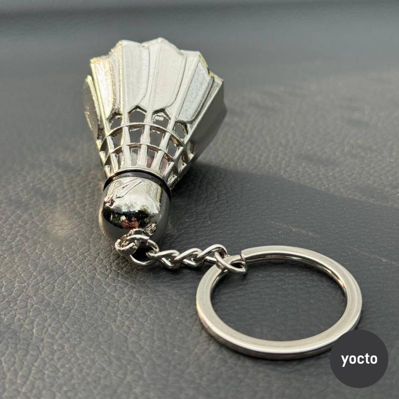Yocto 3D Badminton Shuttlecock Design Keychain - Zinc Alloy Rantai ...