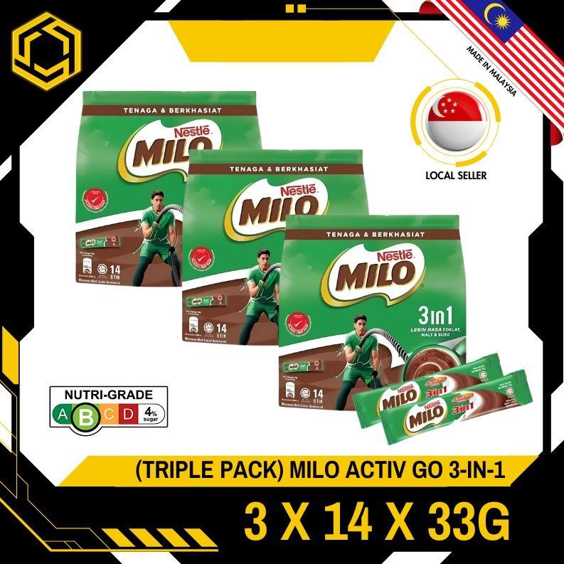 [TRIPLE PACK] NESTLE MILO Active Go 3in1 3 PACK X 14 STICKS - TikTok ...