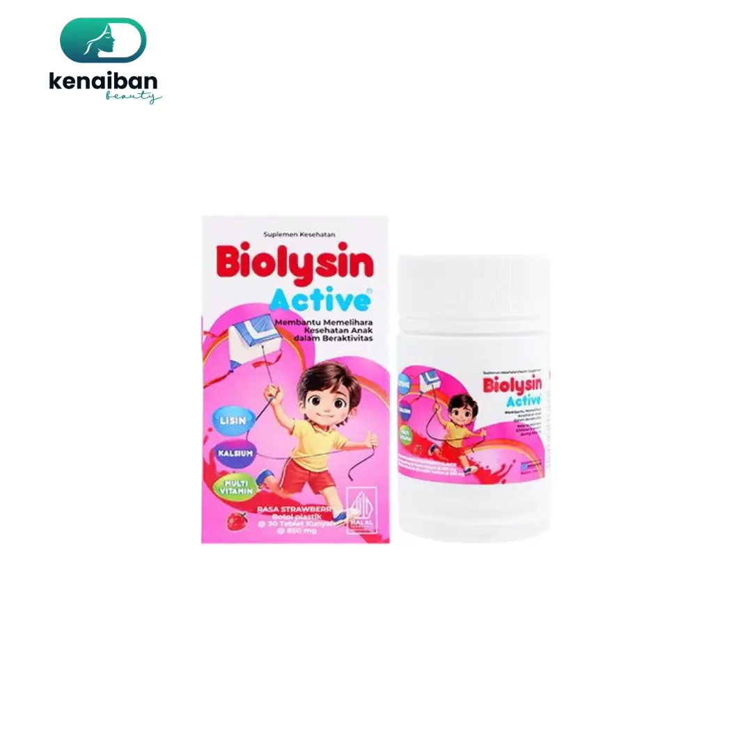 Biolysin Active Rasa Strawberry 30 Tablet Kunyah / Multivitamin Anak ...