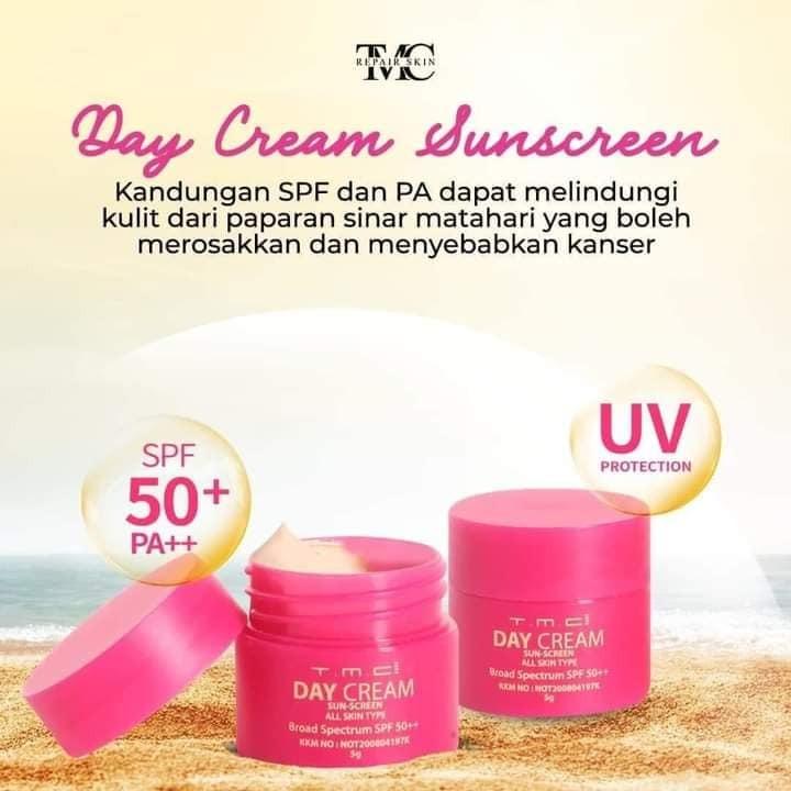 TMC DAY CREAM SUNSCREEN 5G SPF 50 - TikTok Shop Malaysia